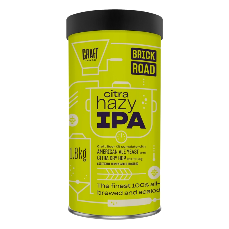Brick Road Craft Citra Hazy IPA 1.8Kg - Recipe Cans | League of Brewers NZ