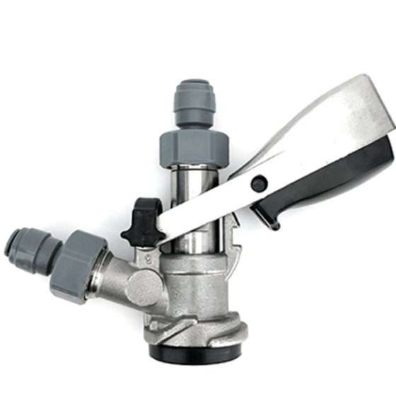 Keg Coupler - D-Type Stainless with Duotight Fittings - Disconnects and ...