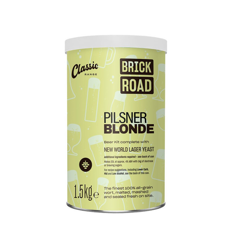 Brick Road Classic Pilsner Blonde (low carb/light options) - Recipe ...