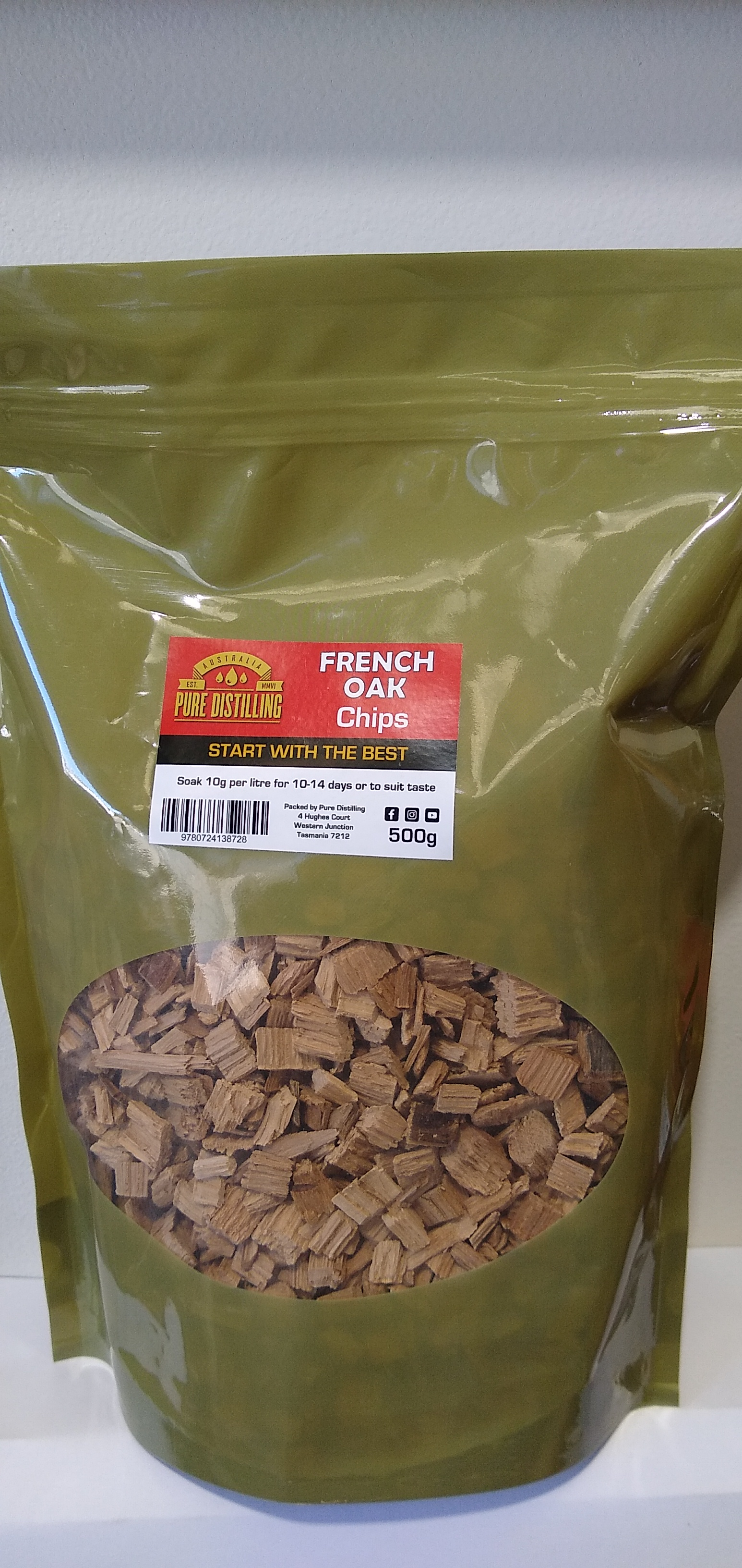 Pure Distilling French Oak Chips 500g - Additives | League of Brewers NZ